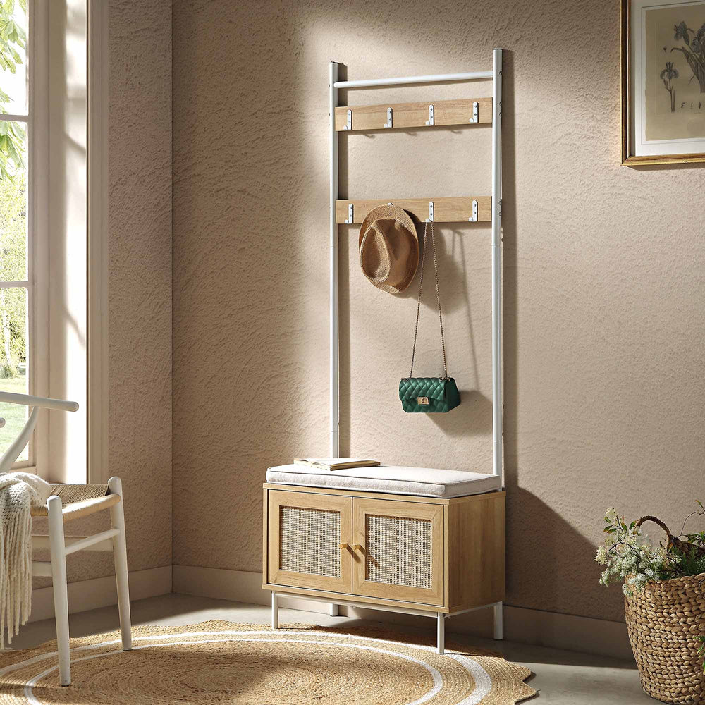Frances Woven Hallway Unit with Cushion, Natural | daals