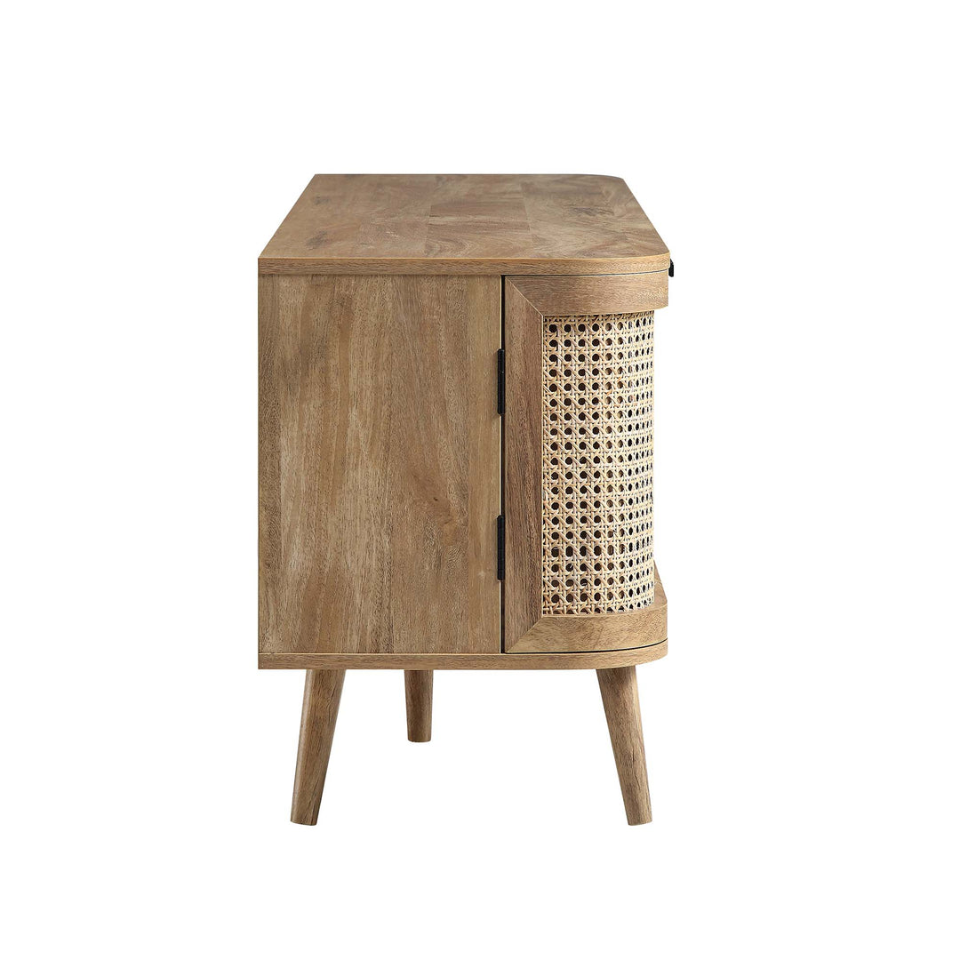 Izzy Curved Rattan 150cm TV Unit, Natural | daals