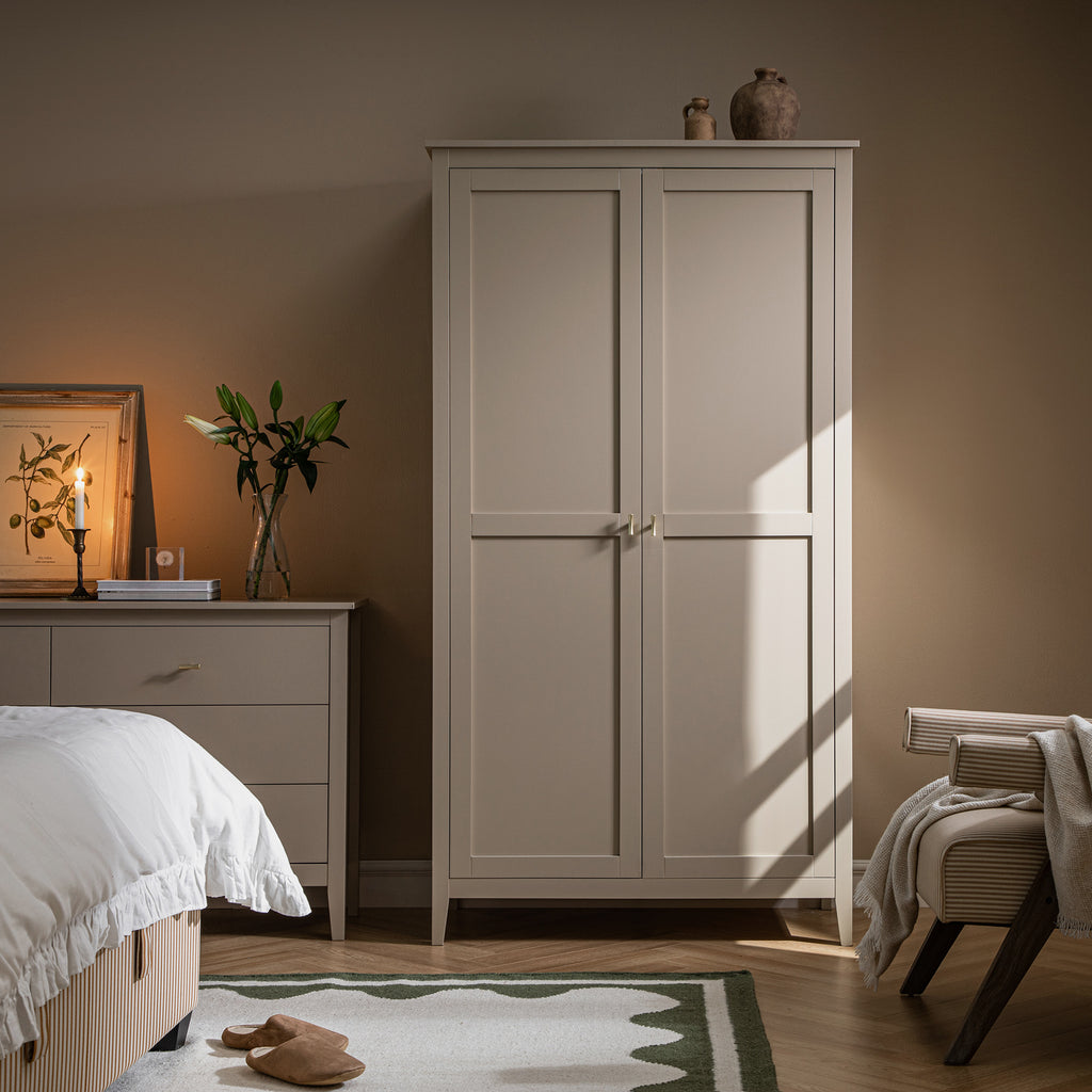Oakham Double Wardrobe, Deep Greige | daals