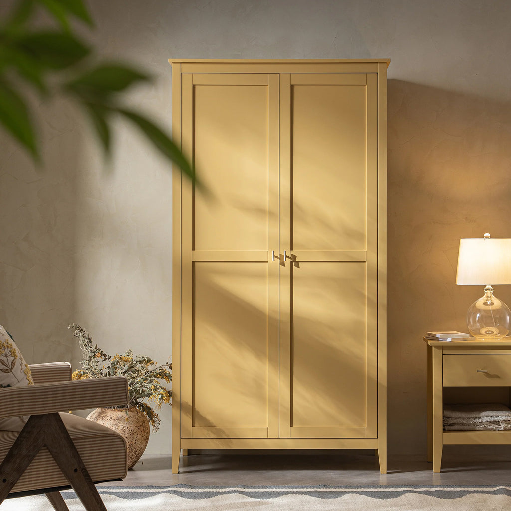 Oakham Double Wardrobe, Rattan Yellow | daals