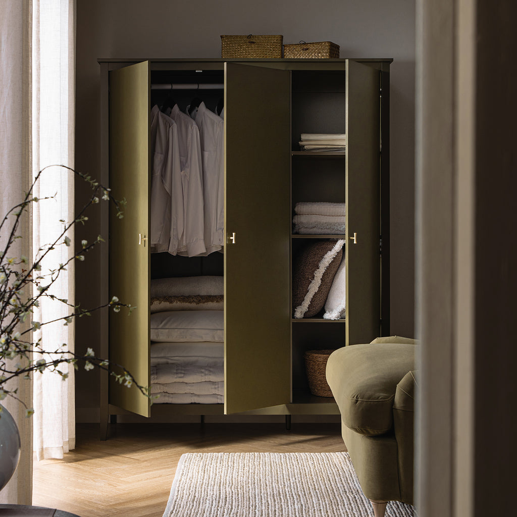 Oakham Triple Wardrobe, Olive Grove | daals