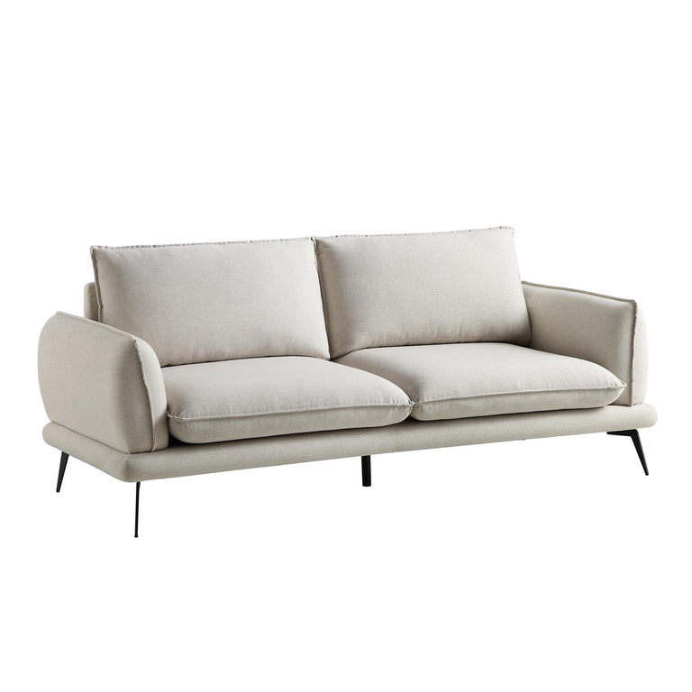 Obriel Oatmeal Fabric Sofa, 3-Seater | daals