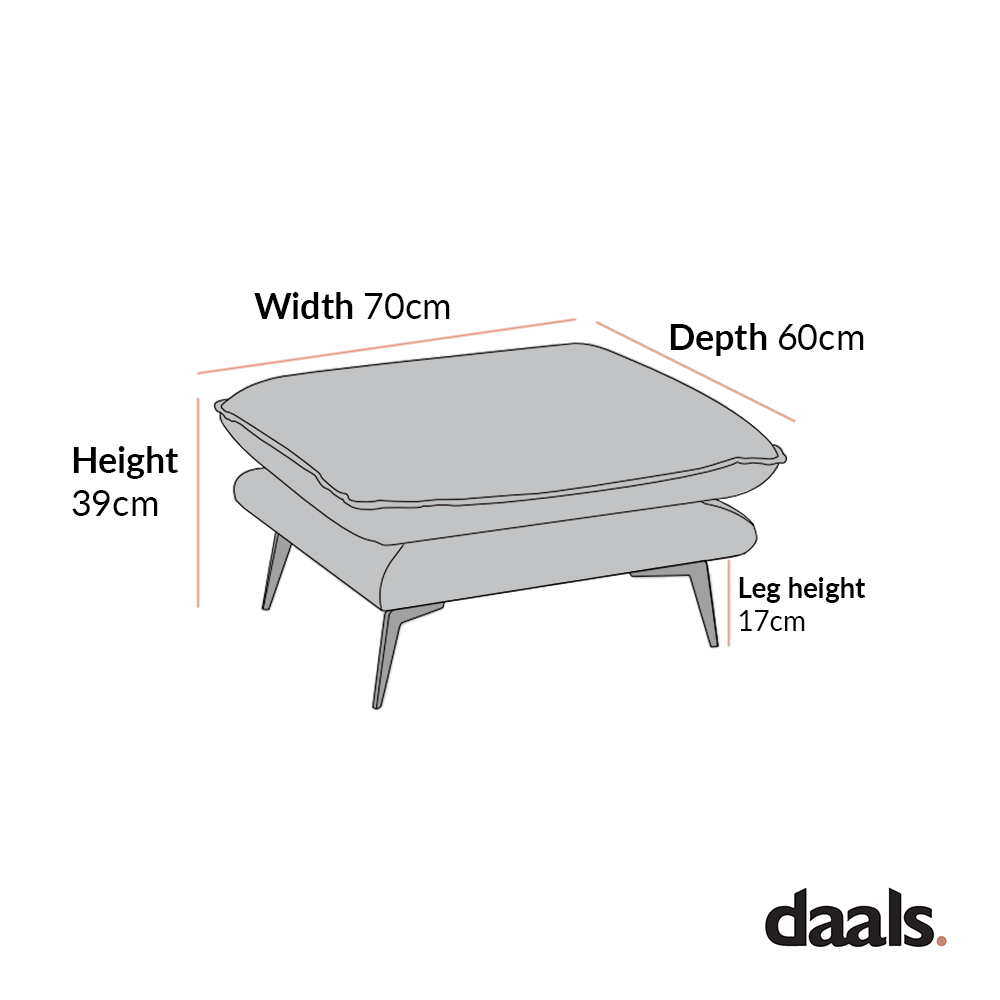 Obriel Oatmeal Fabric Footstool | daals