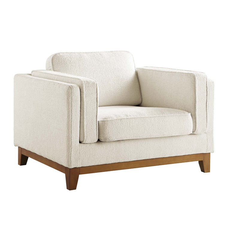 Dipley Beige Boucle Fabric Sofa, 1-Seater | daals