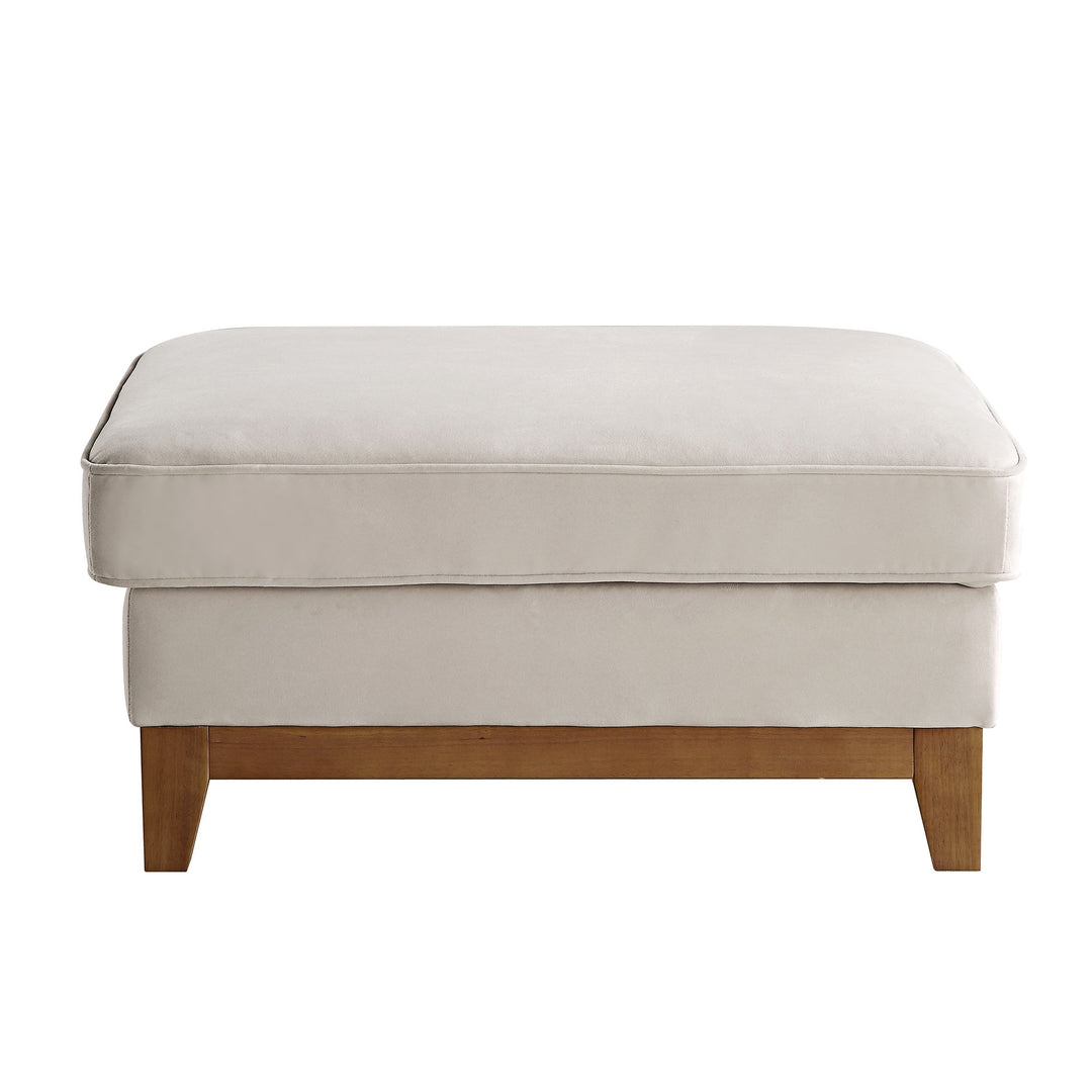 Dipley Champagne Velvet Storage Footstool | daals