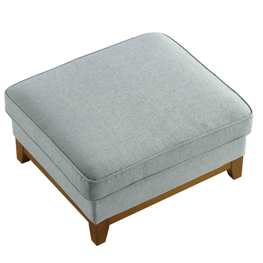 Dipley Sage Woven Fabric Storage Footstool | daals