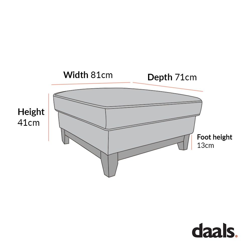 Dipley Champagne Velvet Storage Footstool | daals