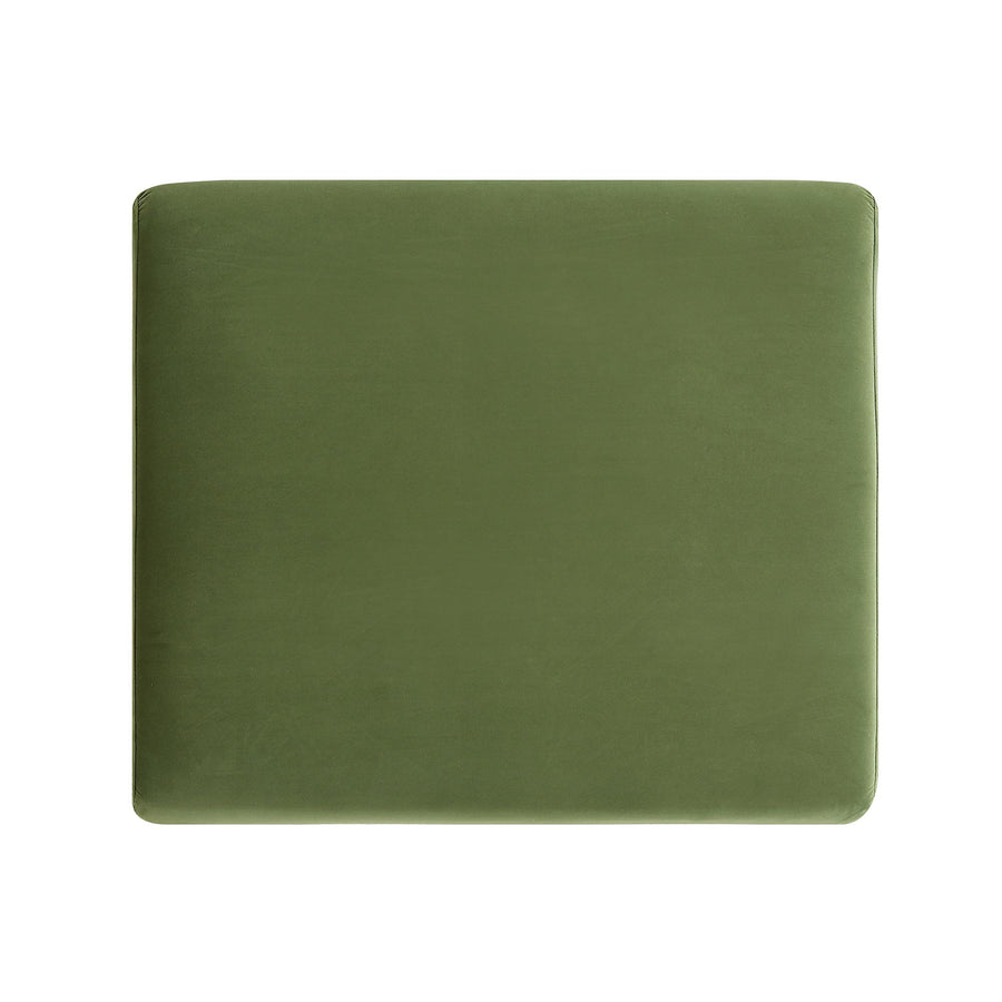 Timber Fern Green Velvet Storage Ottoman | daals