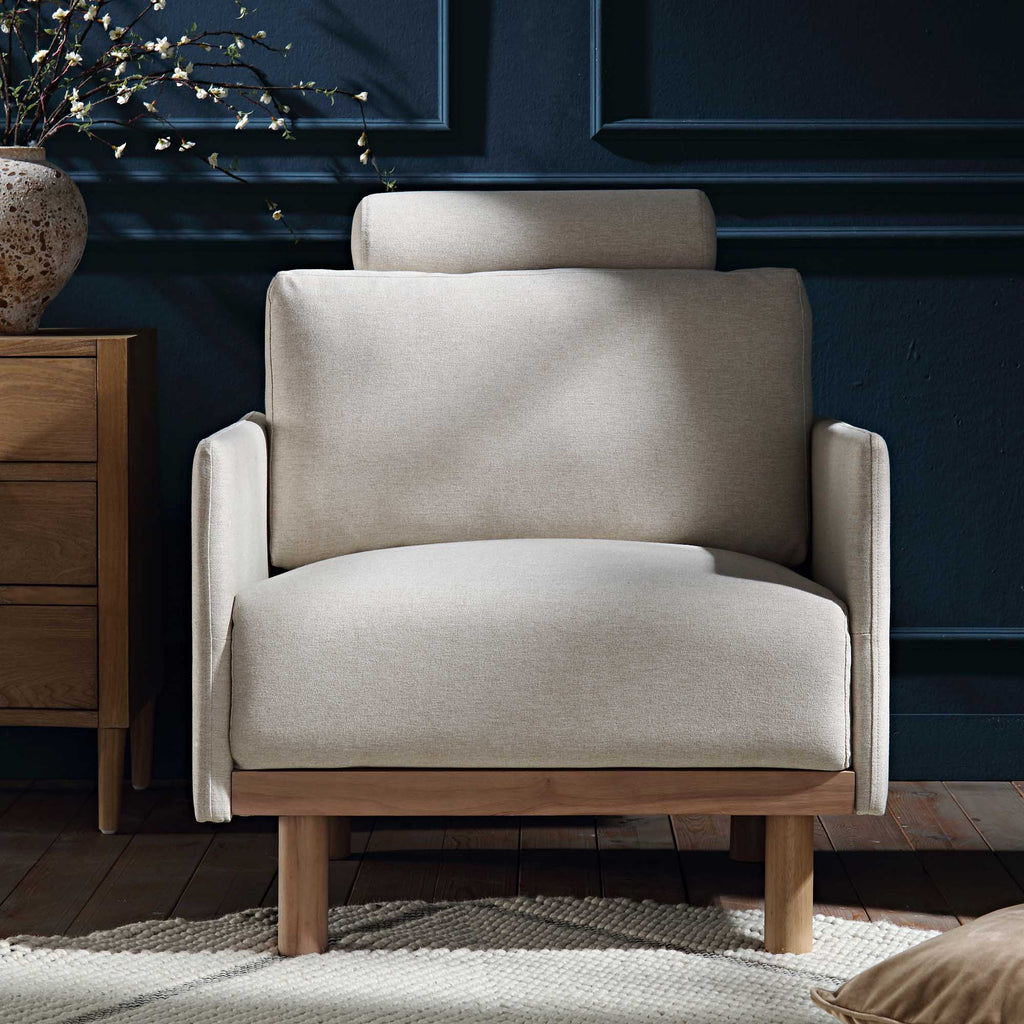 Timber Oatmeal Fabric Armchair | daals