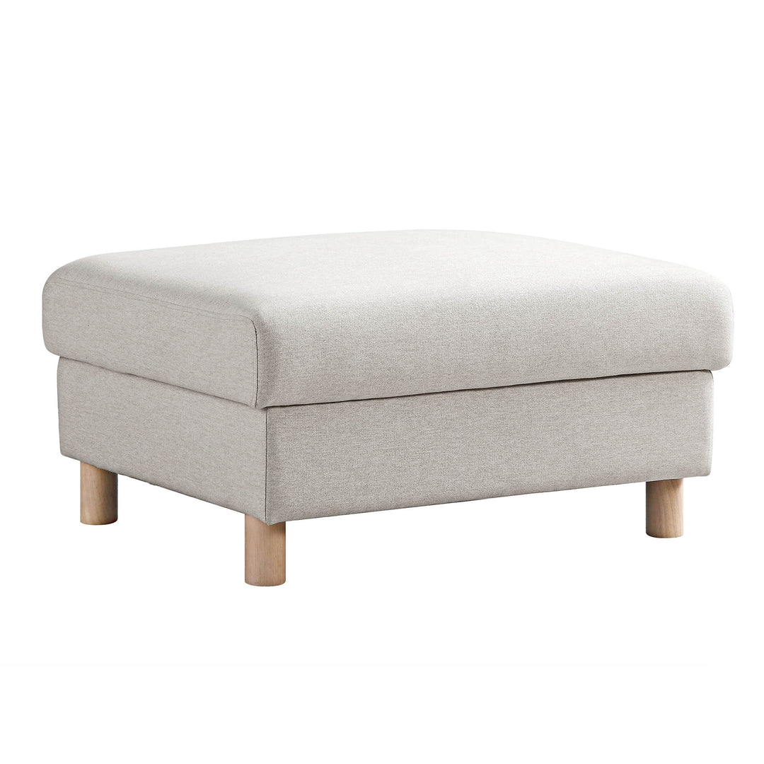 Timber Oatmeal Fabric Storage Ottoman | daals