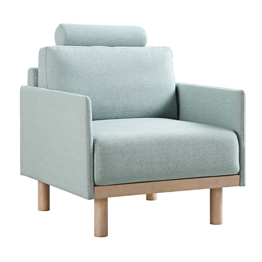 Timber Sage Green Fabric Armchair | daals