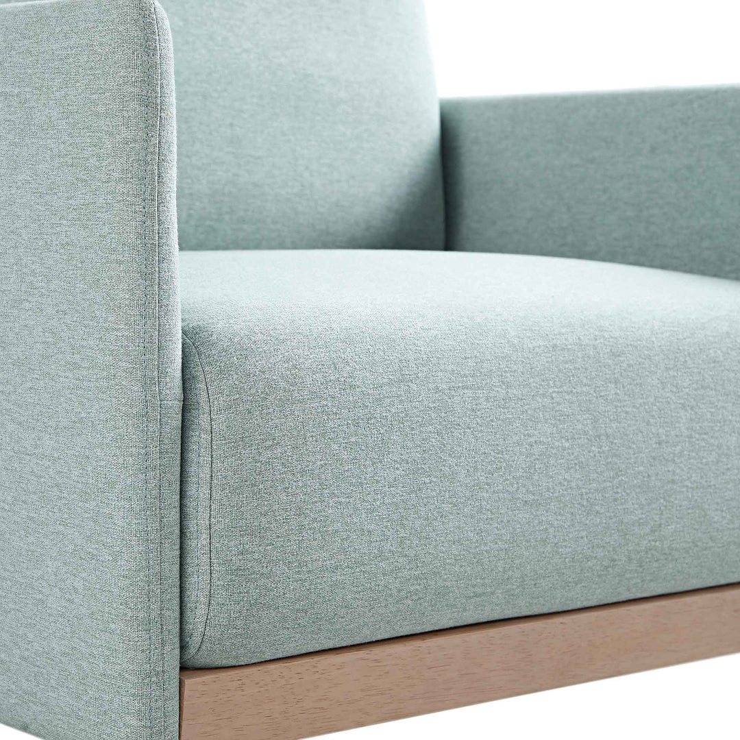 Timber Sage Green Fabric Armchair | daals