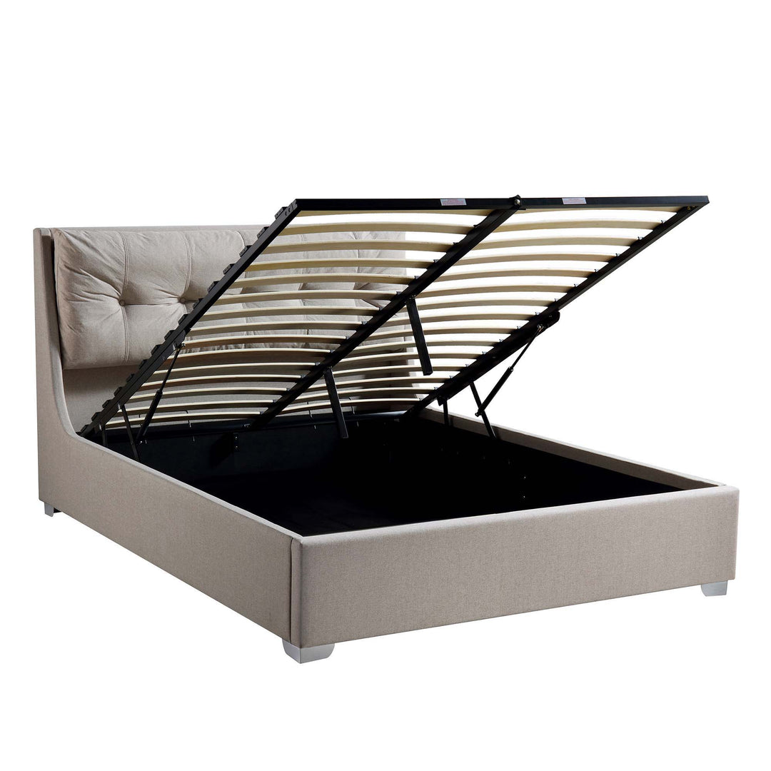 Hadley Stone Fabric Ottoman Storage Bed | daals