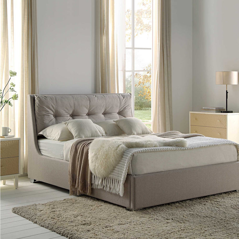 Hadley Stone Fabric Ottoman Storage Bed | daals