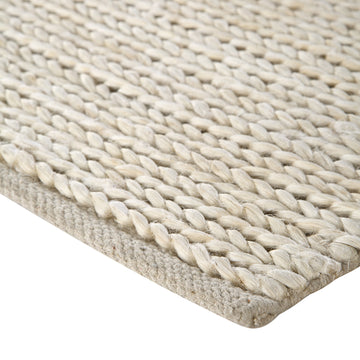 Aurora Hand Braided Cream Jute Rug | daals