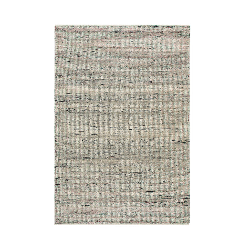 Indra Dark Grey Handwoven Wool Rug | daals