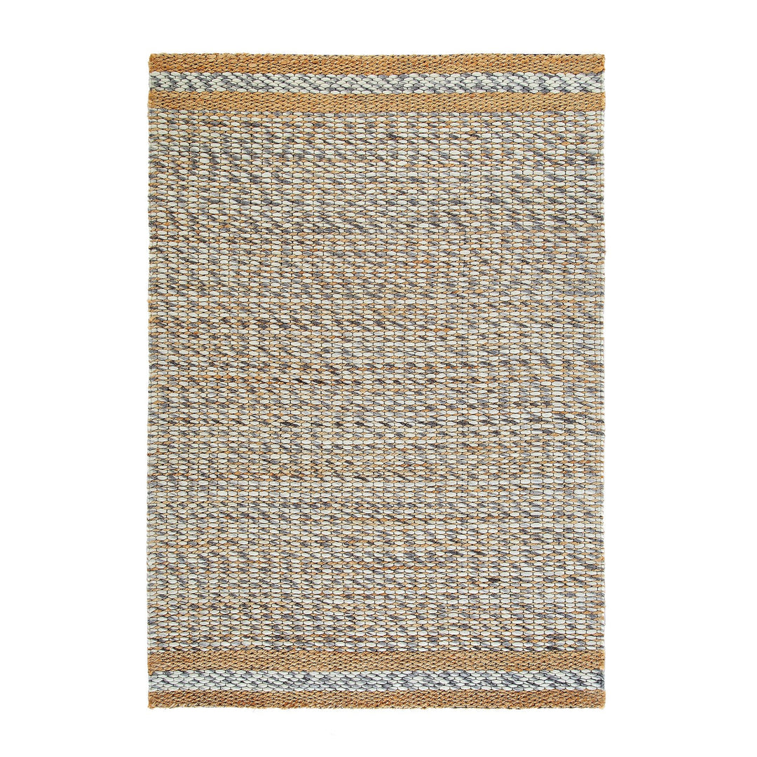 Kerala Variegated Wool and Jute Hand Braided Rug | daals