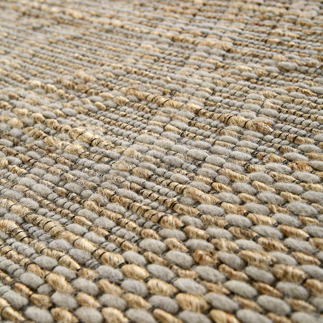Cambria Wool and Jute Handwoven Patterned Rectangular Rug | daals
