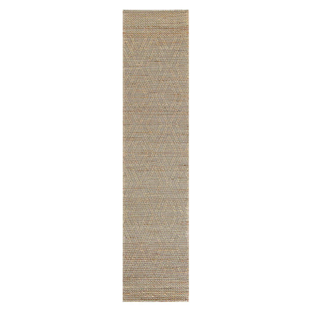Cambria Wool and Jute Handwoven Patterned Runner | daals