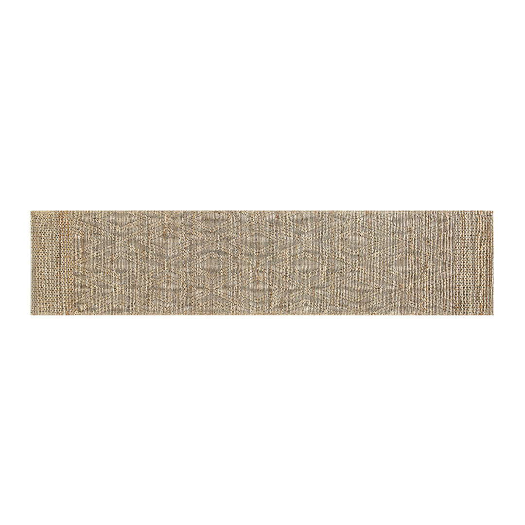 Cambria Wool and Jute Handwoven Patterned Runner | daals