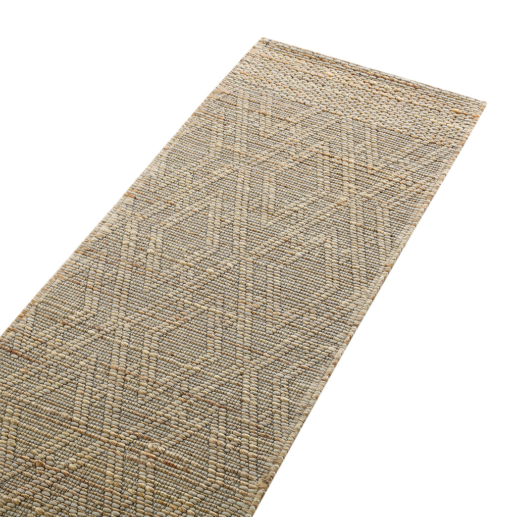 Cambria Wool and Jute Handwoven Patterned Runner | daals