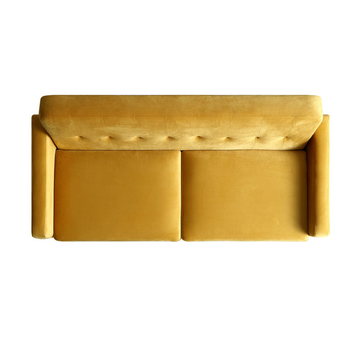 Clarence 3-Seater Sofa in Mustard Yellow Velvet | daals