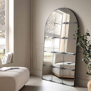 Bibury Antiqued Full Length Mirror Arched 180 x 100 cm | daals