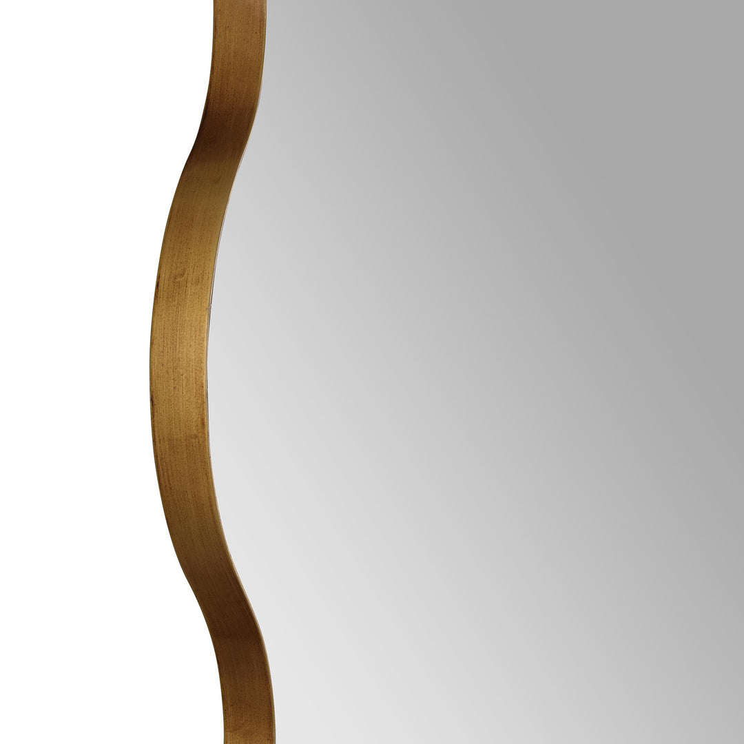 Luisa Wavy Curved Full length Mirror 180 x 110 cm, Gold | daals