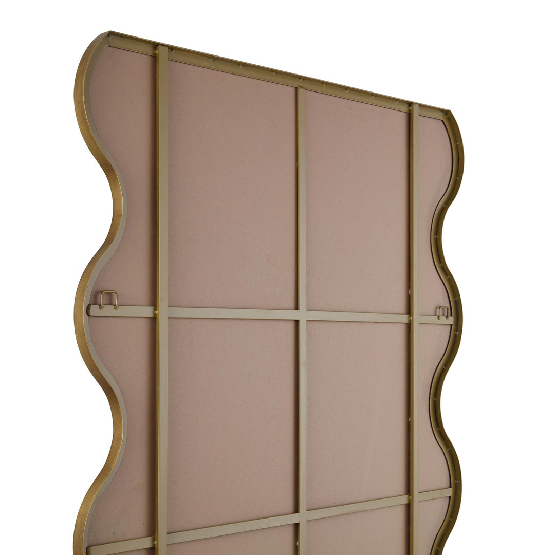 Luisa Wavy Curved Full length Mirror 180 x 110 cm, Gold | daals