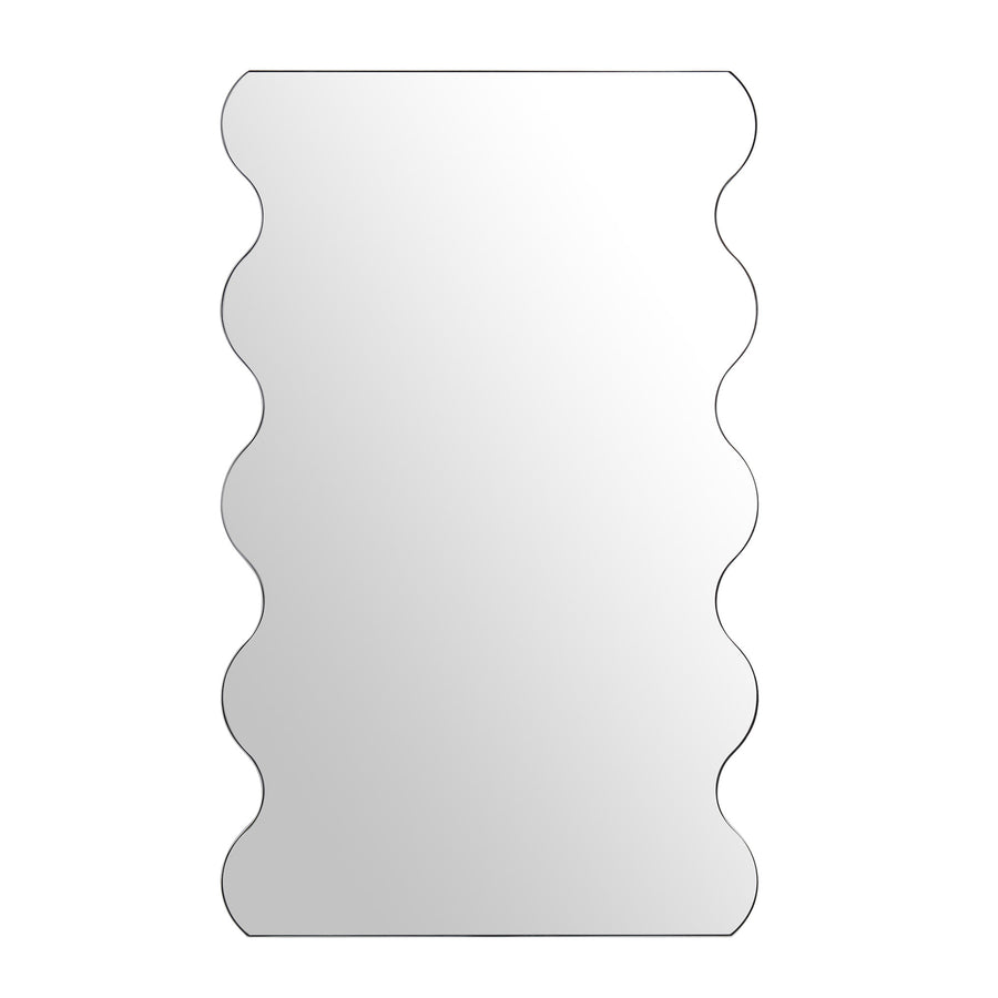 Luisa Wavy Curved Full length Mirror 180 x 110 cm, White | daals