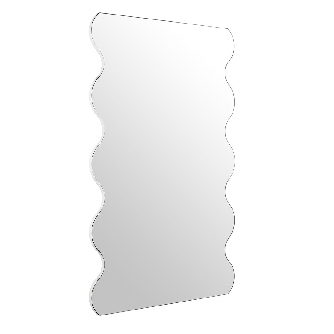 Luisa Wavy Curved Full length Mirror 180 x 110 cm, White | daals