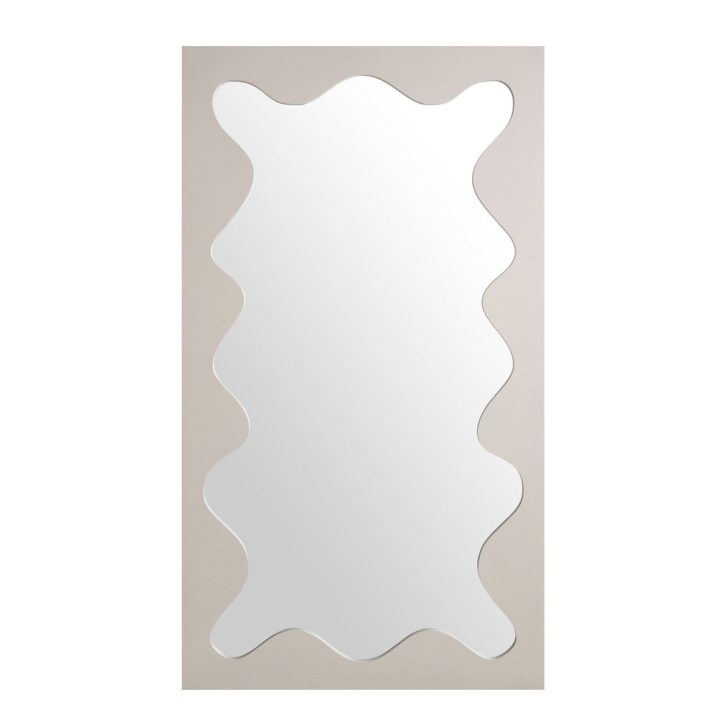 Destin Wave Mirror 180 x 100 cm, Taupe Gloss | daals