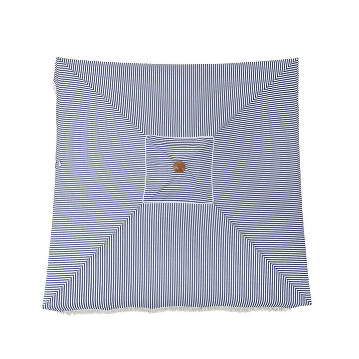 Gabriel Blue and White Striped Fringed Cabana | daals