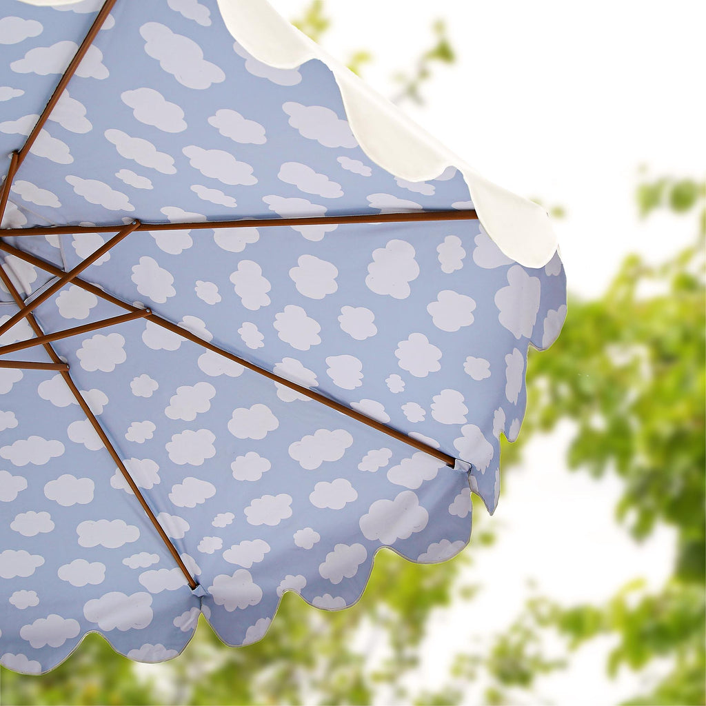 Cloud Pattern 2.6M Octagonal Tassel Parasol with Aluminium Tilt | daals