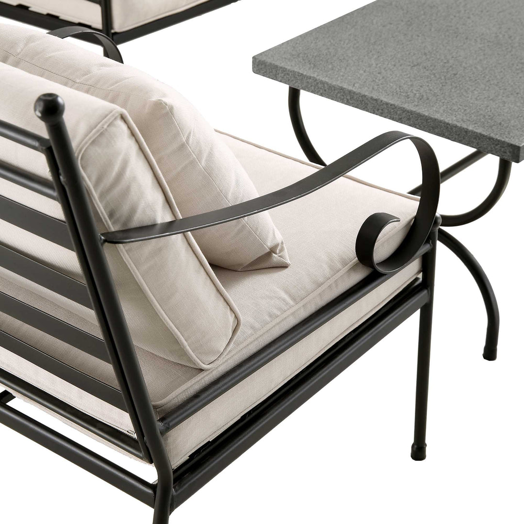Haymes Indoor and Outdoor Metal Sofa Set with Coffee Table | daals