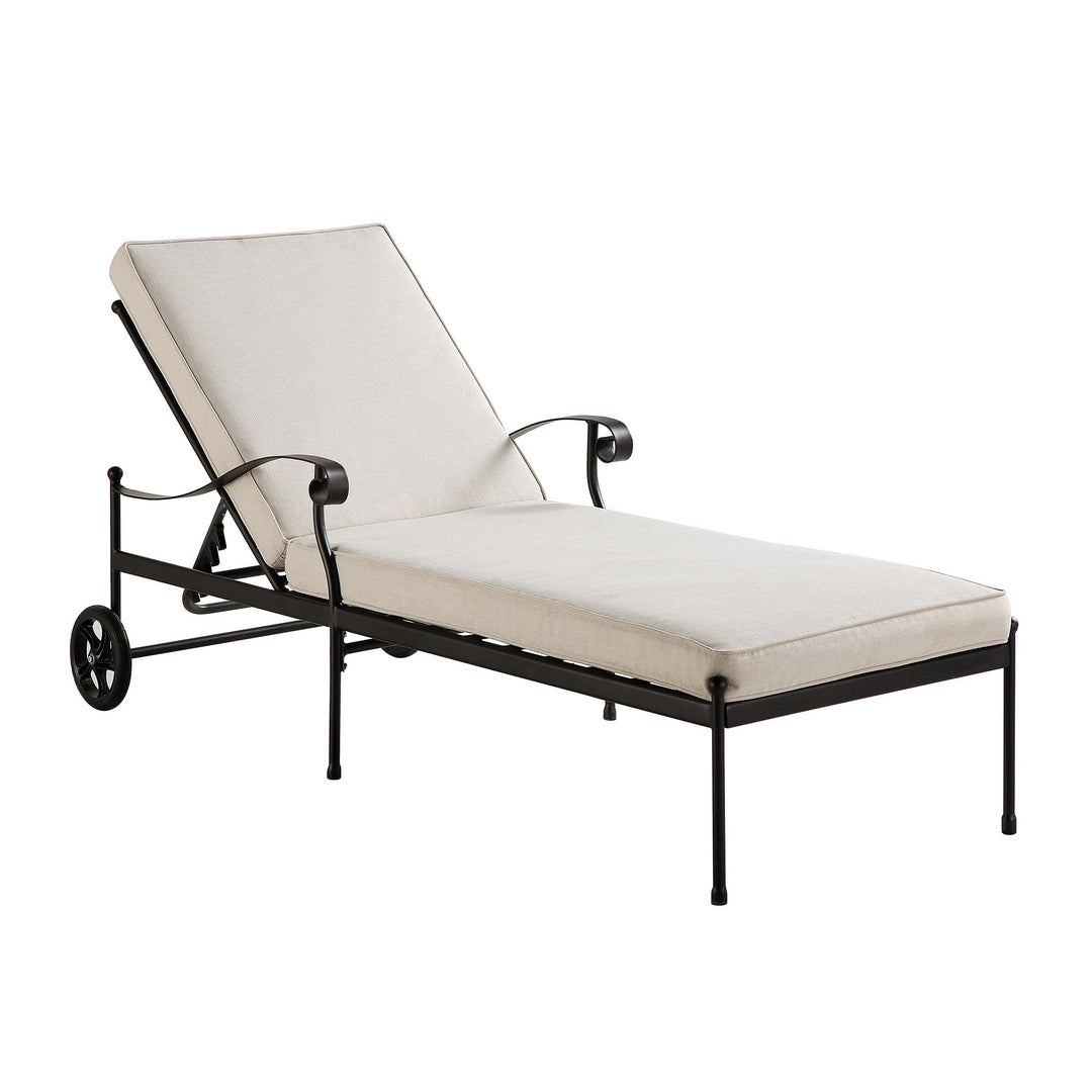 Haymes Metal Sun Lounger with Wheels | daals