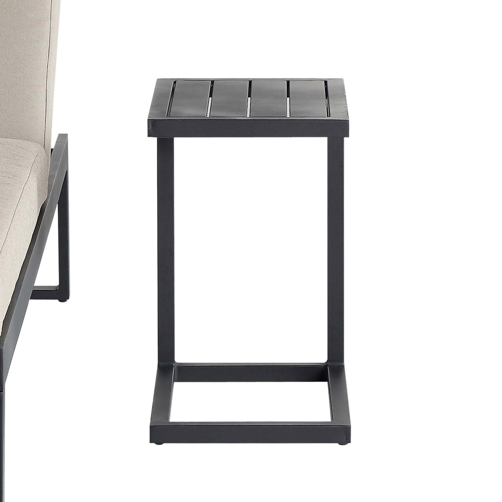 Albany Aluminium Side Table, Black | daals