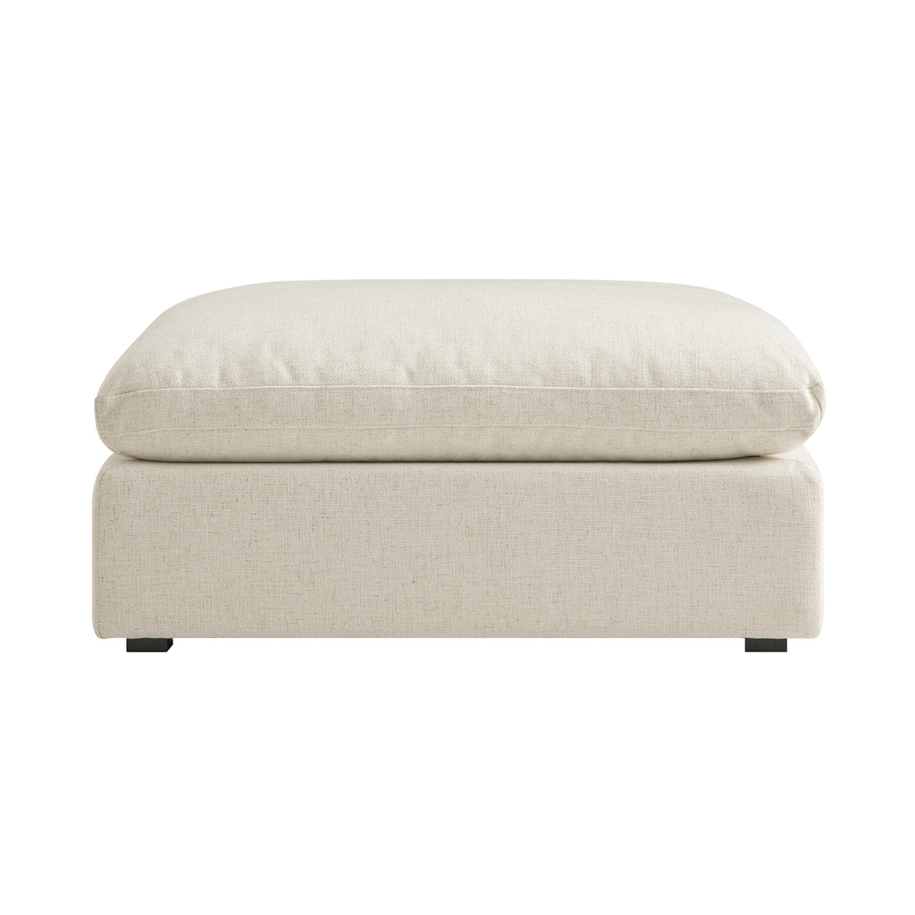 Lutyens Beige Linen Blend Modular Sofa, Stool | daals