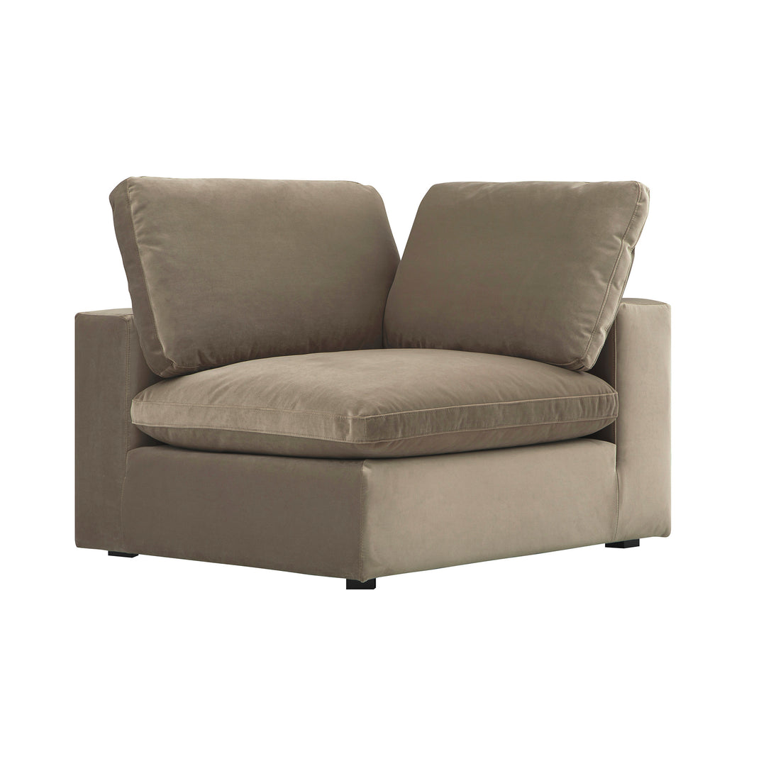 Lutyens Taupe Velvet Modular Sofa, Corner Unit | daals