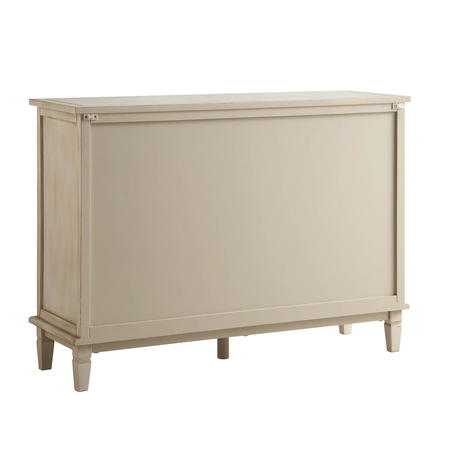 Chantilly Whitewashed Carved 3 over 4 Drawer Chest | daals