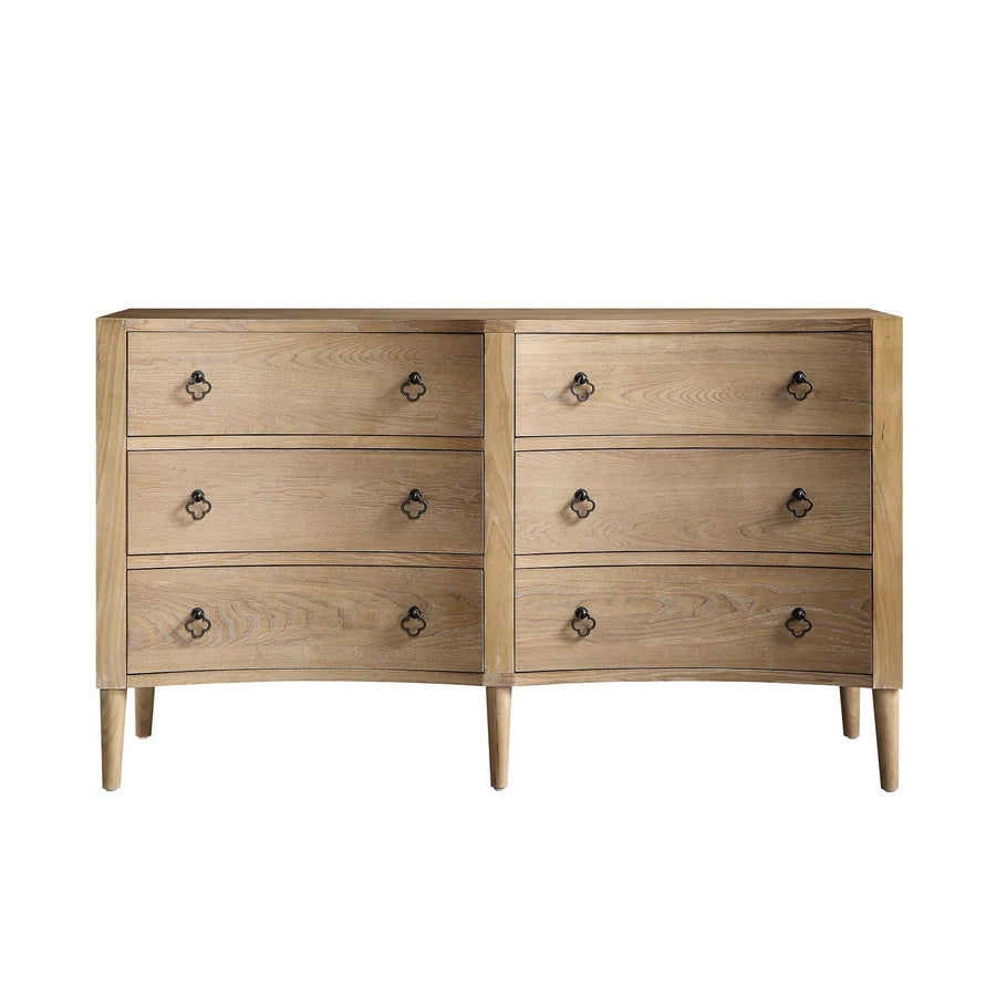 Thalia Concave Double Chest of Drawers, Natural | daals