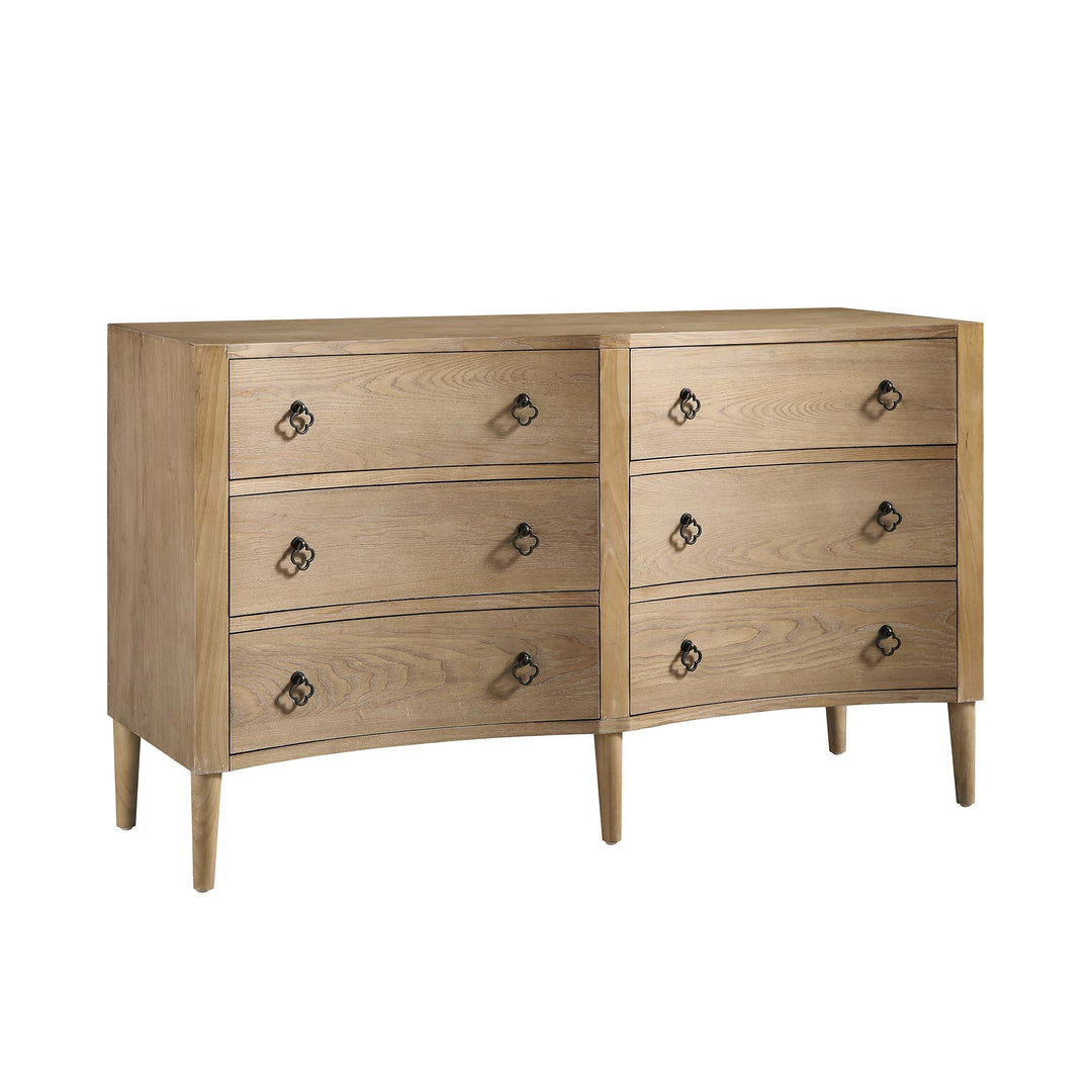 Thalia Concave Double Chest of Drawers, Natural | daals