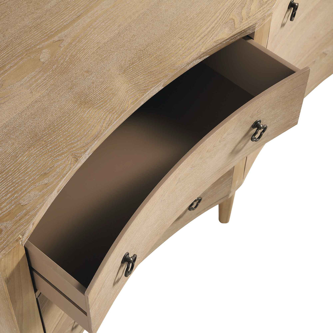 Thalia Concave Double Chest of Drawers, Natural | daals