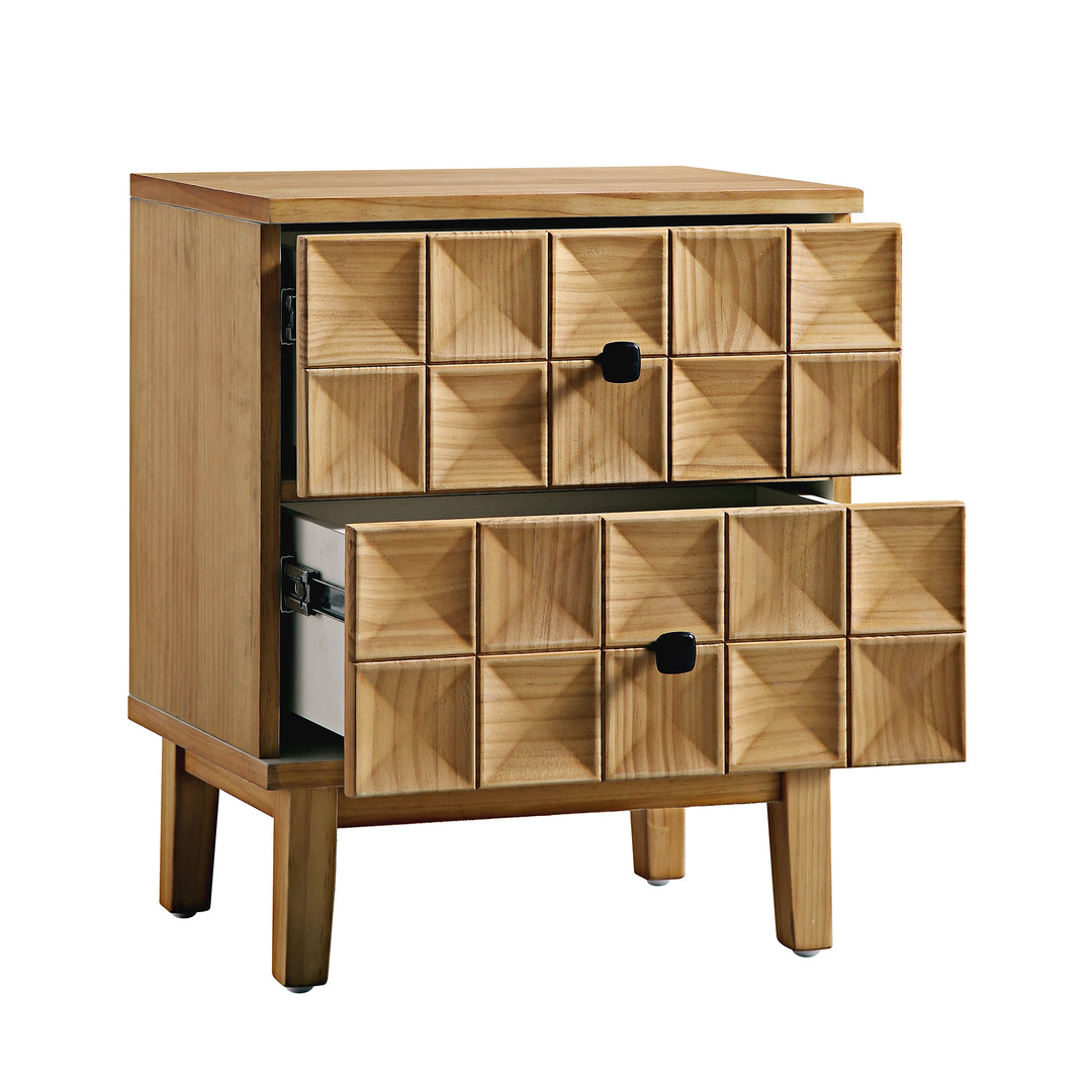 Gibbs 2-Drawer Bedside Table, Natural | daals