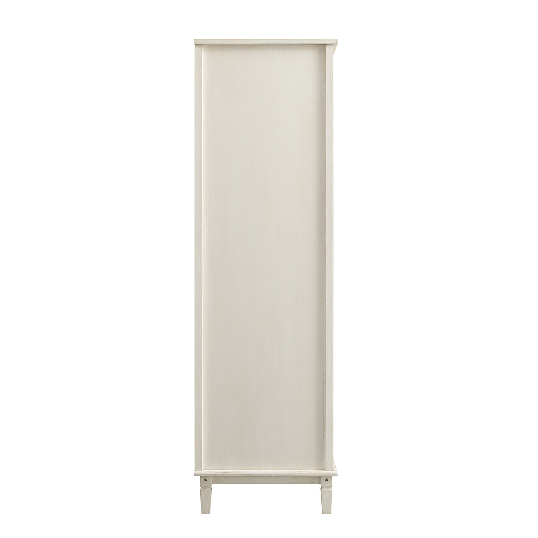 Chantilly Whitewashed Carved Triple Wardrobe | daals