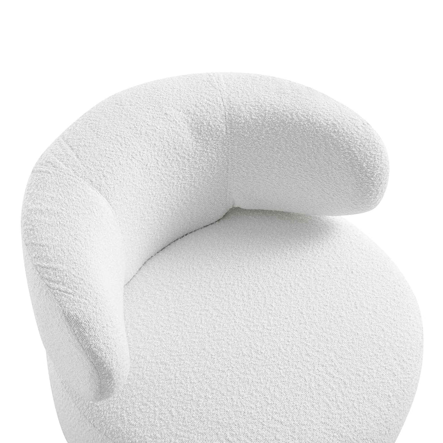 Penn White Boucle Wing Back Accent Chair | daals