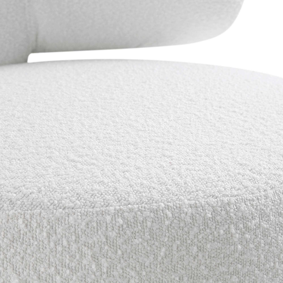Penn White Boucle Wing Back Accent Chair | daals