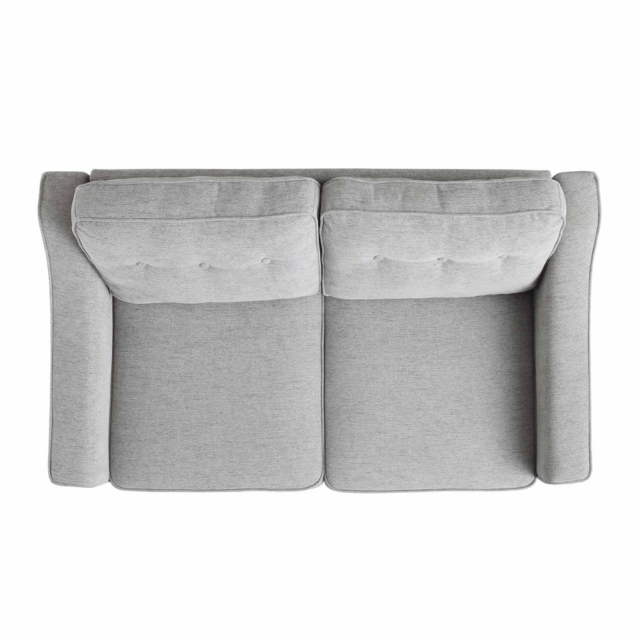 Harper 2-Seater Slope Arm Grey Woven Fabric Sofa | daals