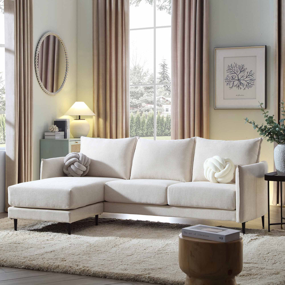 Bari Light Beige Fabric Sofa | daals