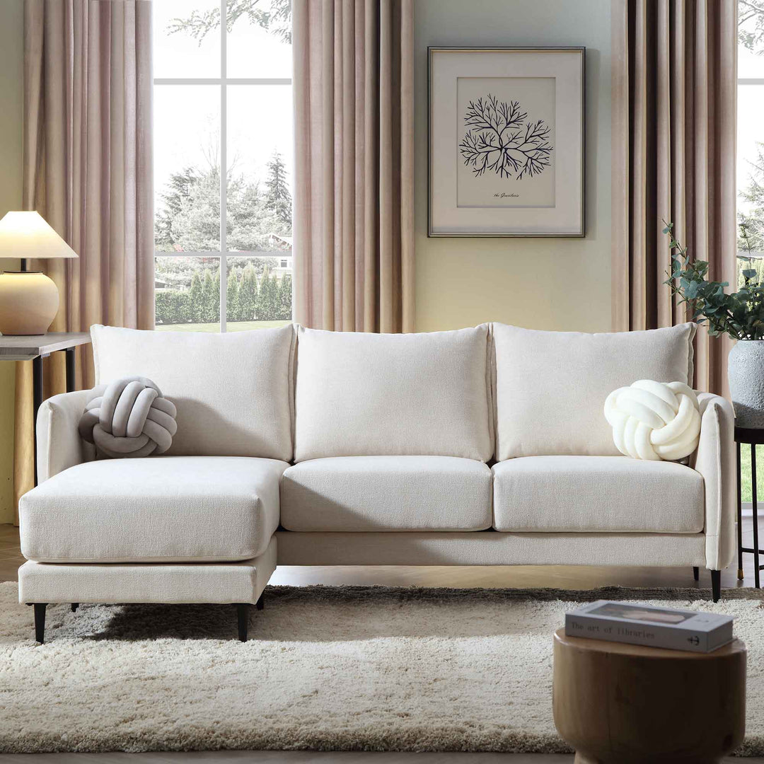 Bari Light Beige Fabric Sofa | daals